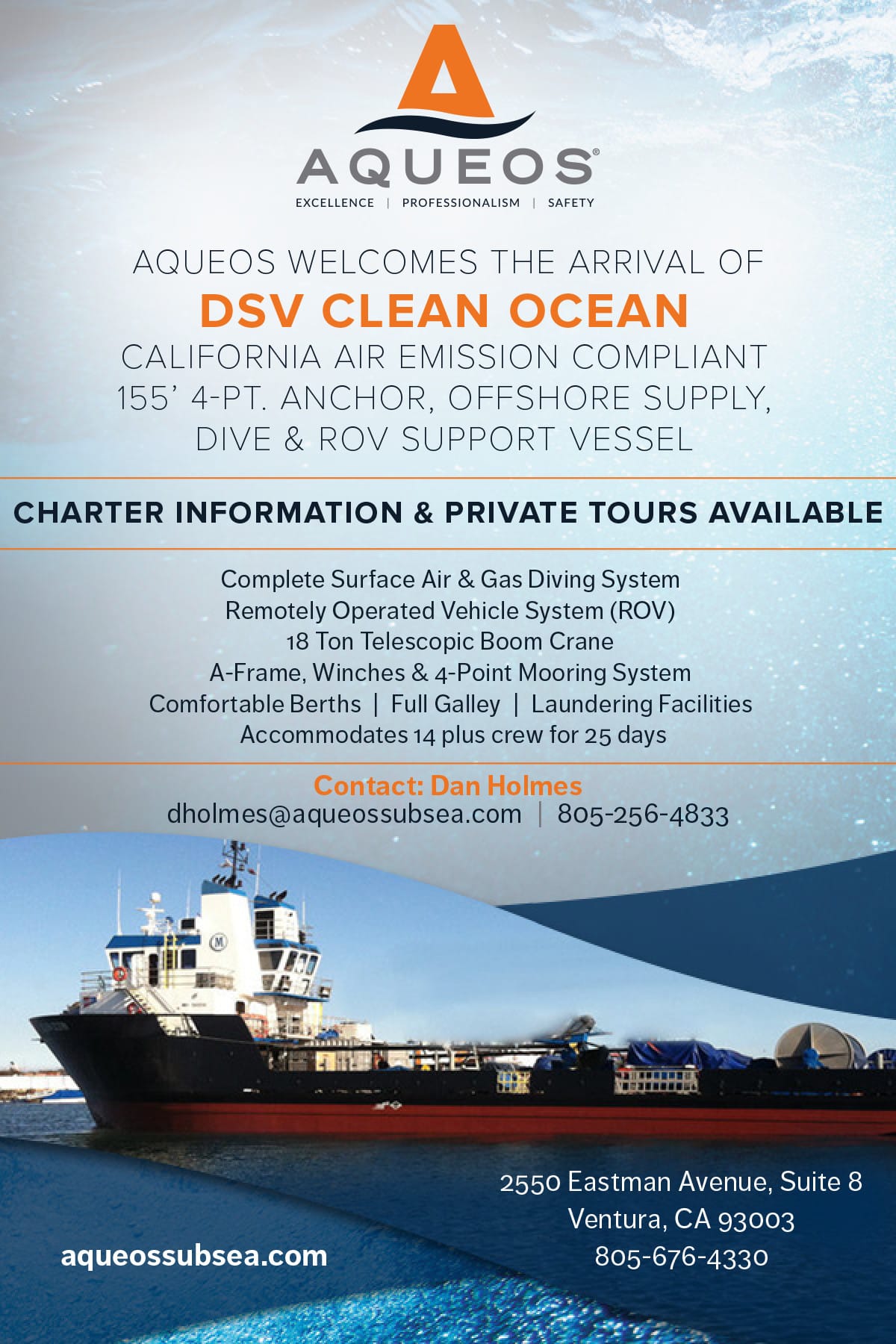 Aqueos Welcomes The Arrival of DSV Clean Ocean - Aqueos